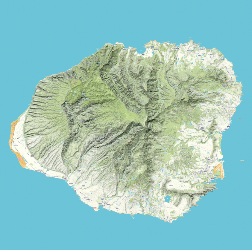 custom printed map 48x48 Hope R – Customaps