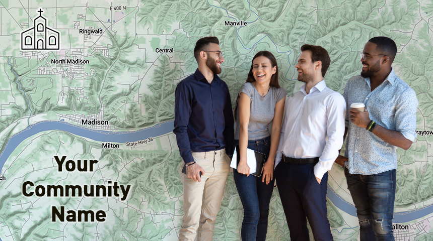 Custom Church Map Mural Laminated – Customaps