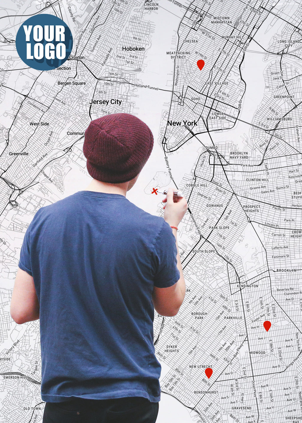 Custom Map Mural Laminated – Customaps
